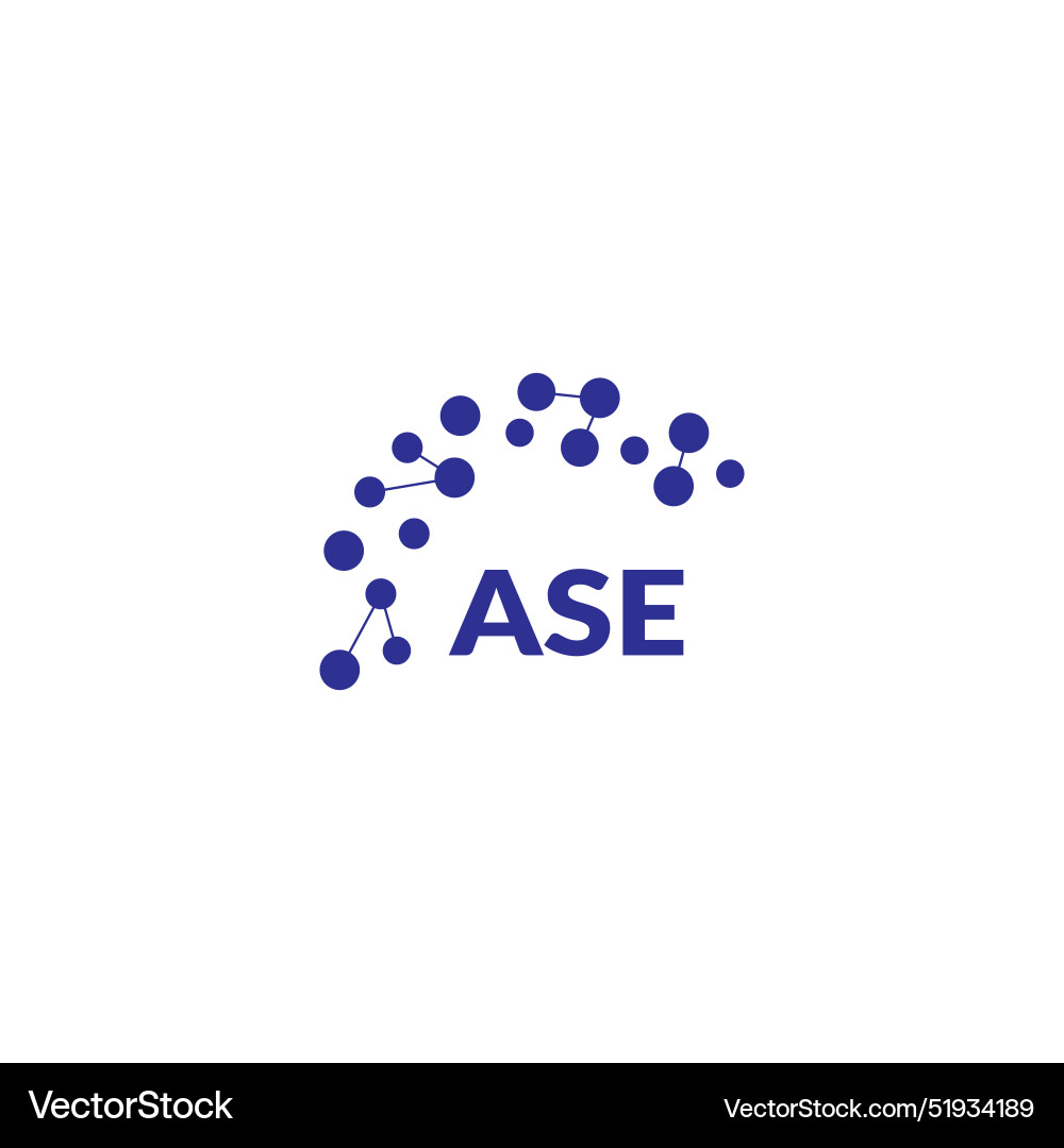 Ase letter logo design on white background Vector Image