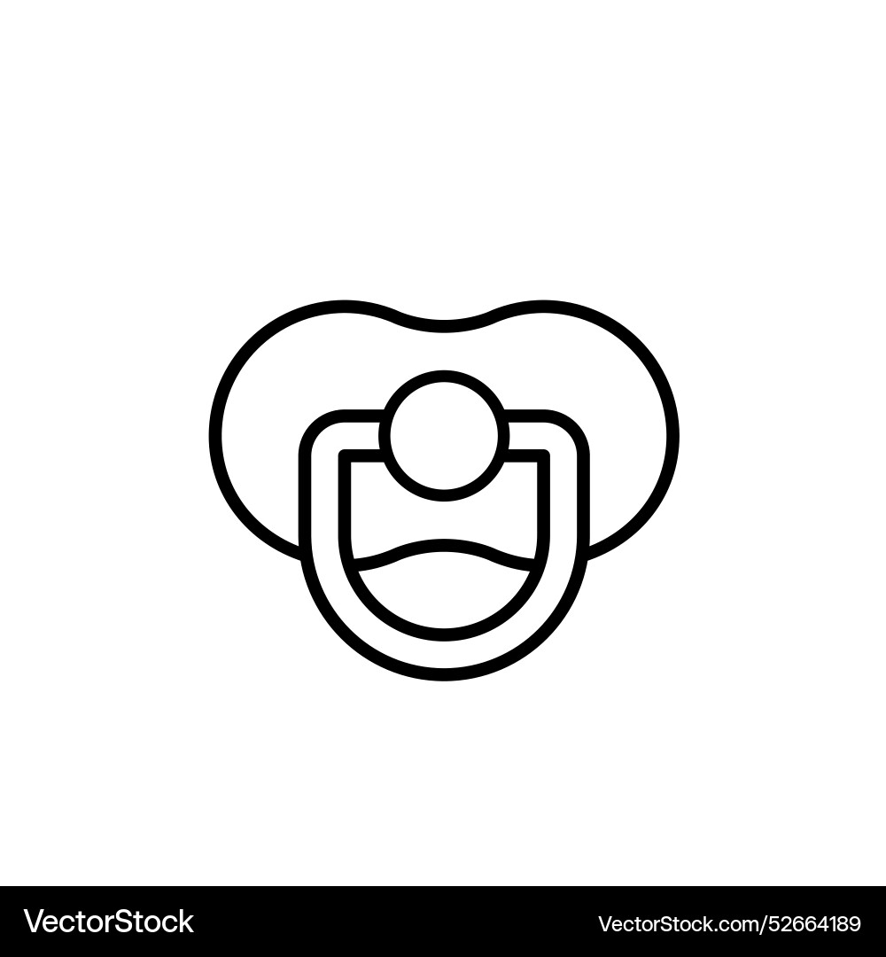 Baby pacifier infant comfort and care pixel Vector Image