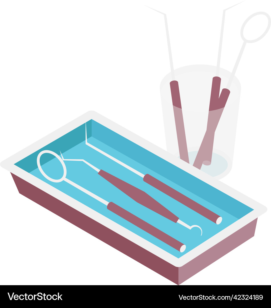 Dentistry isometric icon Royalty Free Vector Image