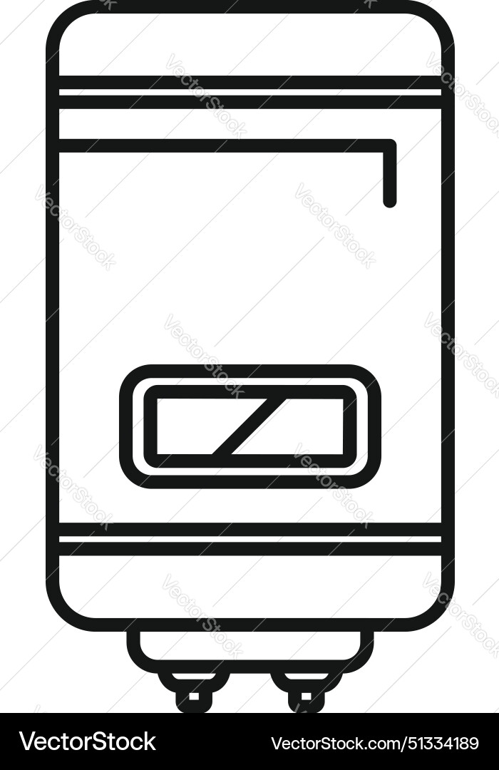 Electric water heater line icon Royalty Free Vector Image