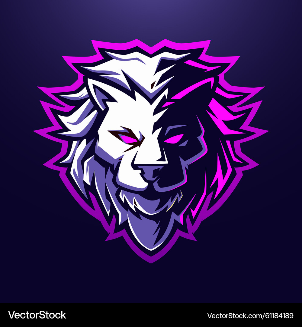 Fierce Lion Esports Mascot Logo – Royalty-Free Vector | VectorStock