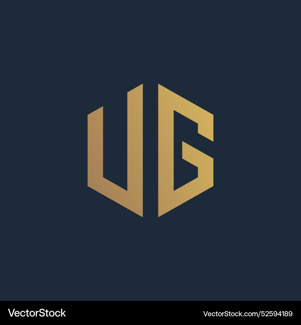 Initial letter ug linked logo for business Vector Image