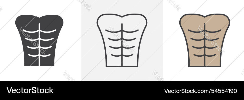 Abs icon Royalty Free Vector Image - VectorStock