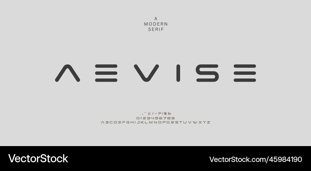 Abstract scifi modern alphabet fonts science Vector Image