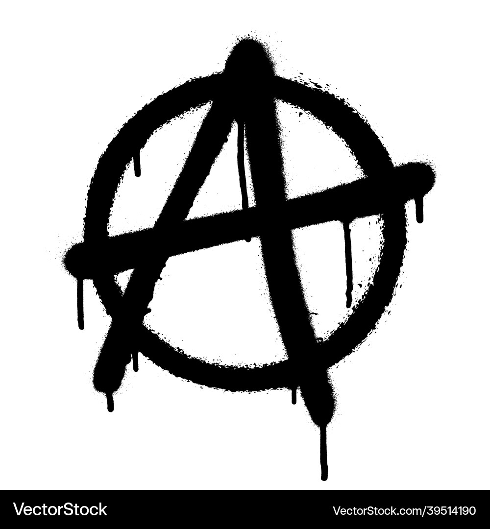 Anarchy Symbol Spray Art Royalty Free Vector Image