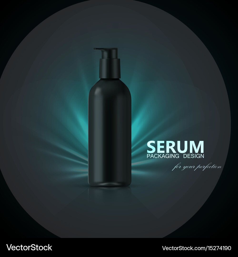 Anti aging serum ads poster template Royalty Free Vector