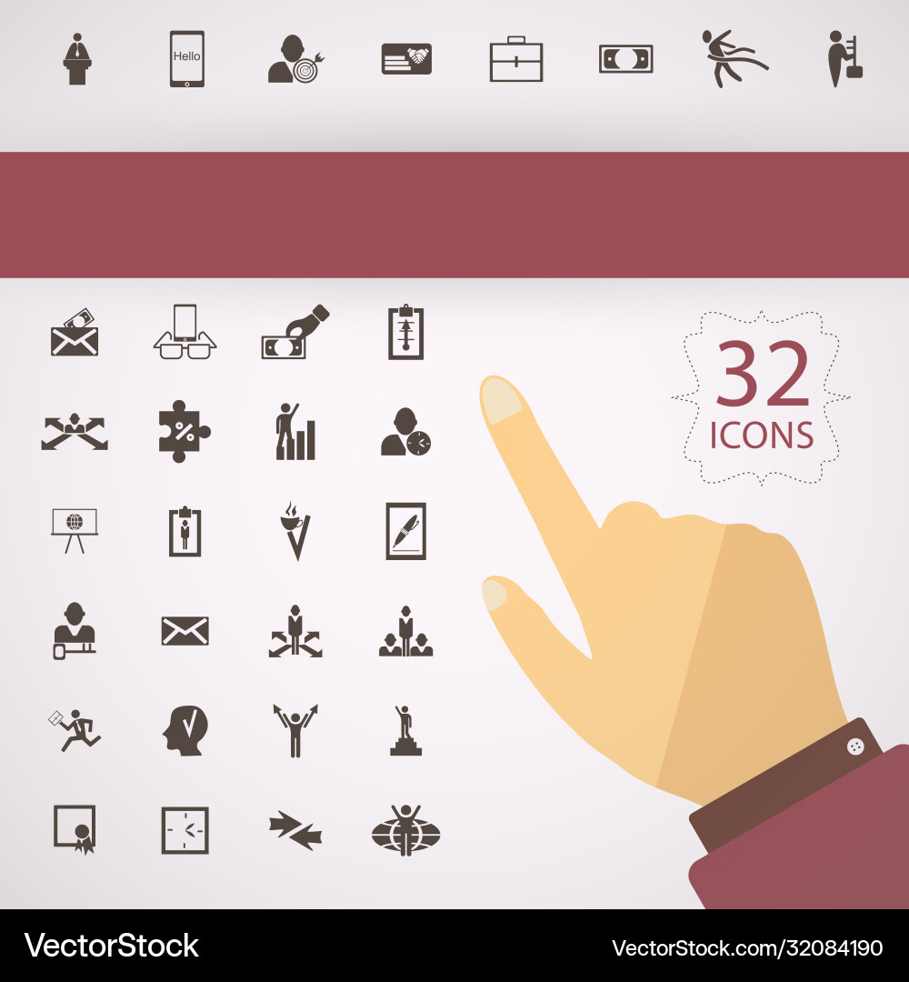 Assembly in flat style icons theme business Vector Image