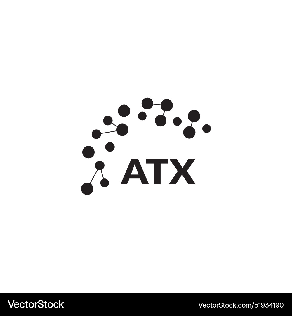 Atx letter logo design on white background Vector Image