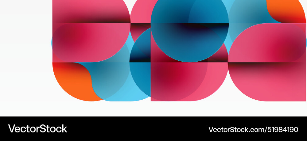 Circles and round shapes geometric minimal Vector Image