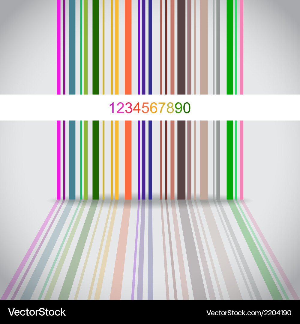 Colorful barcode Royalty Free Vector Image - VectorStock