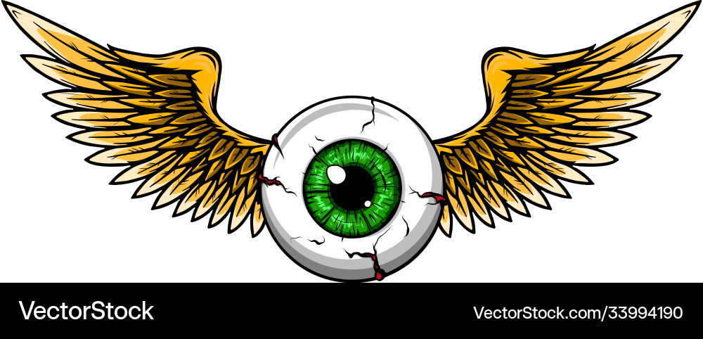 Creepy eye ball design art Royalty Free Vector Image