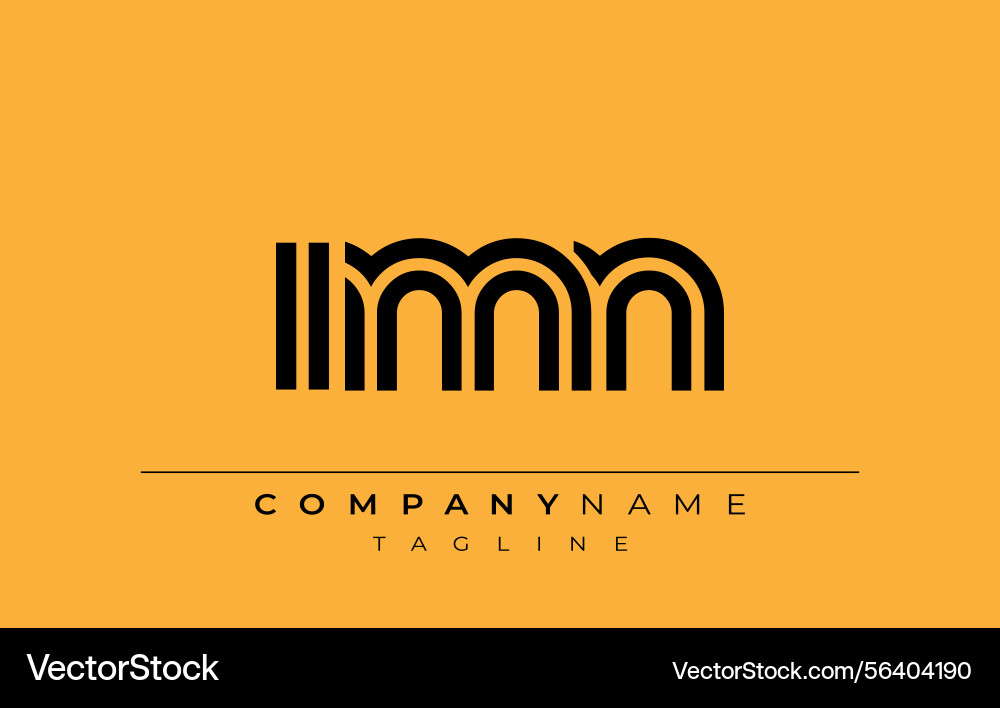 Imn creative unique modern letter logo design Vector Image