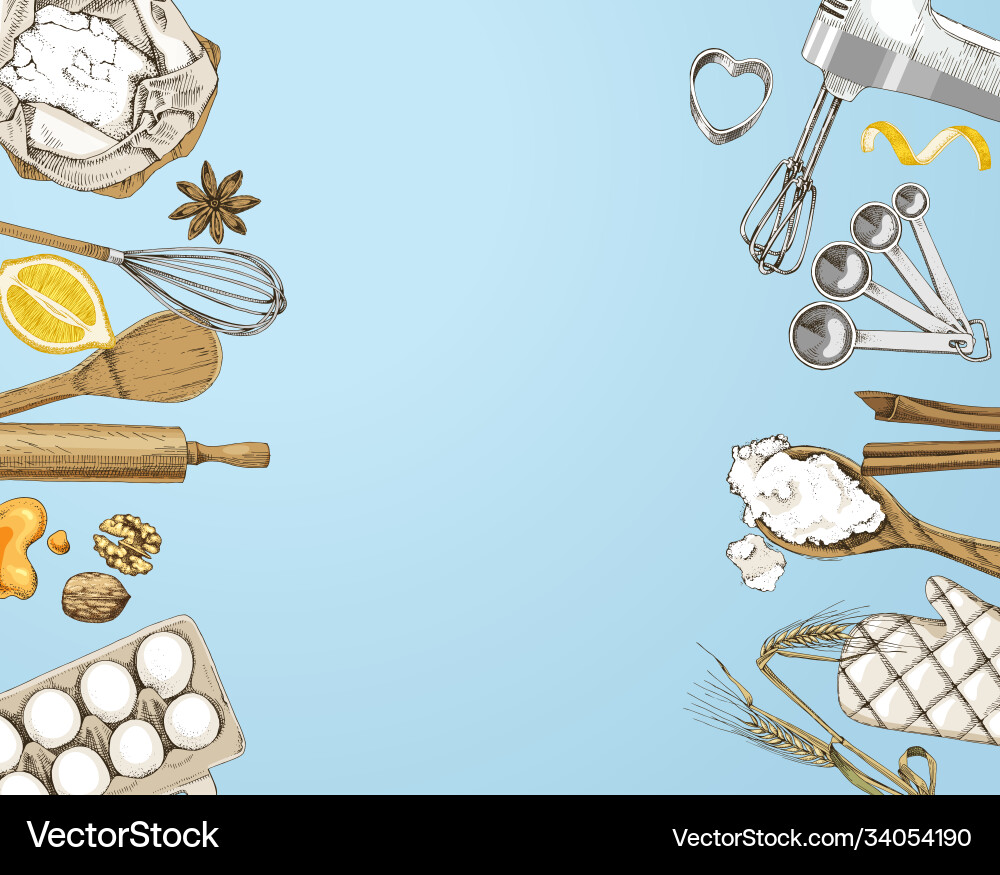 Retro Baking Background Royalty Free Vector Image