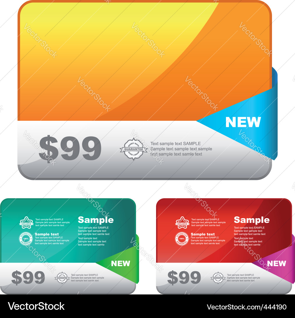 Sale Banner Set - Promotional Graphics Royalty Free Vector