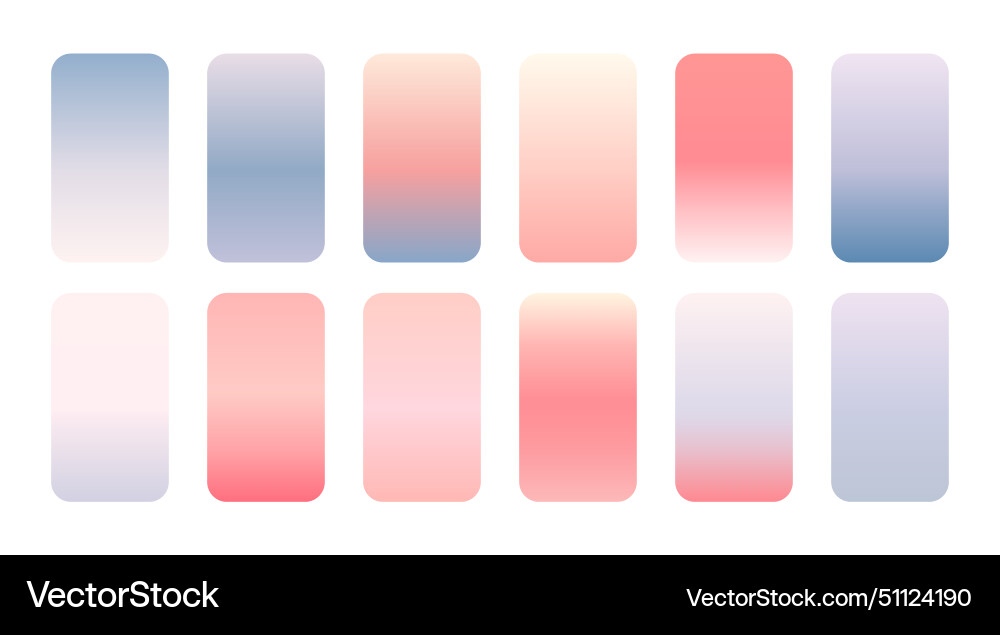 Set of soft gradient color poster for creative Vector Image