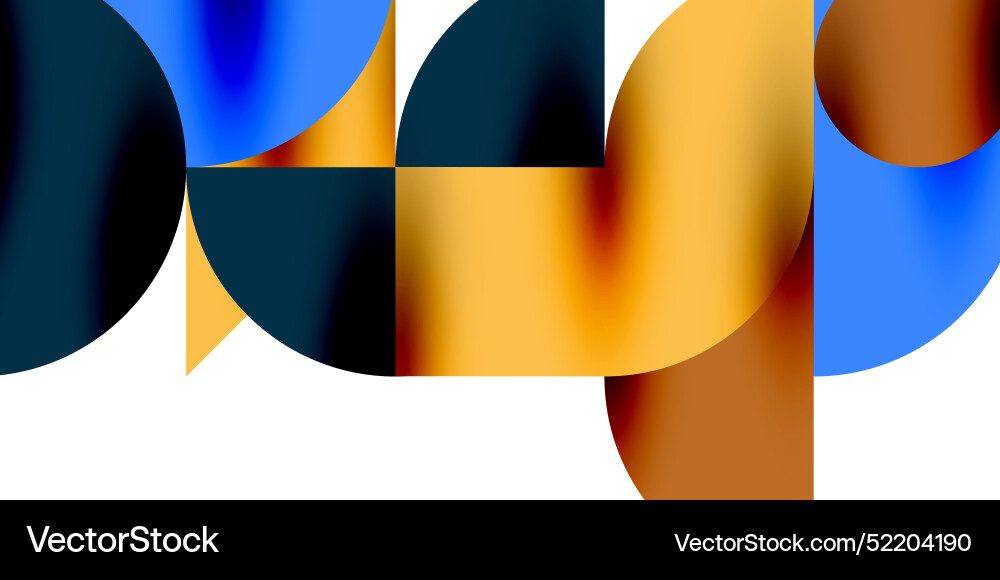 Tech minimal circular shapes geometric art Vector Image