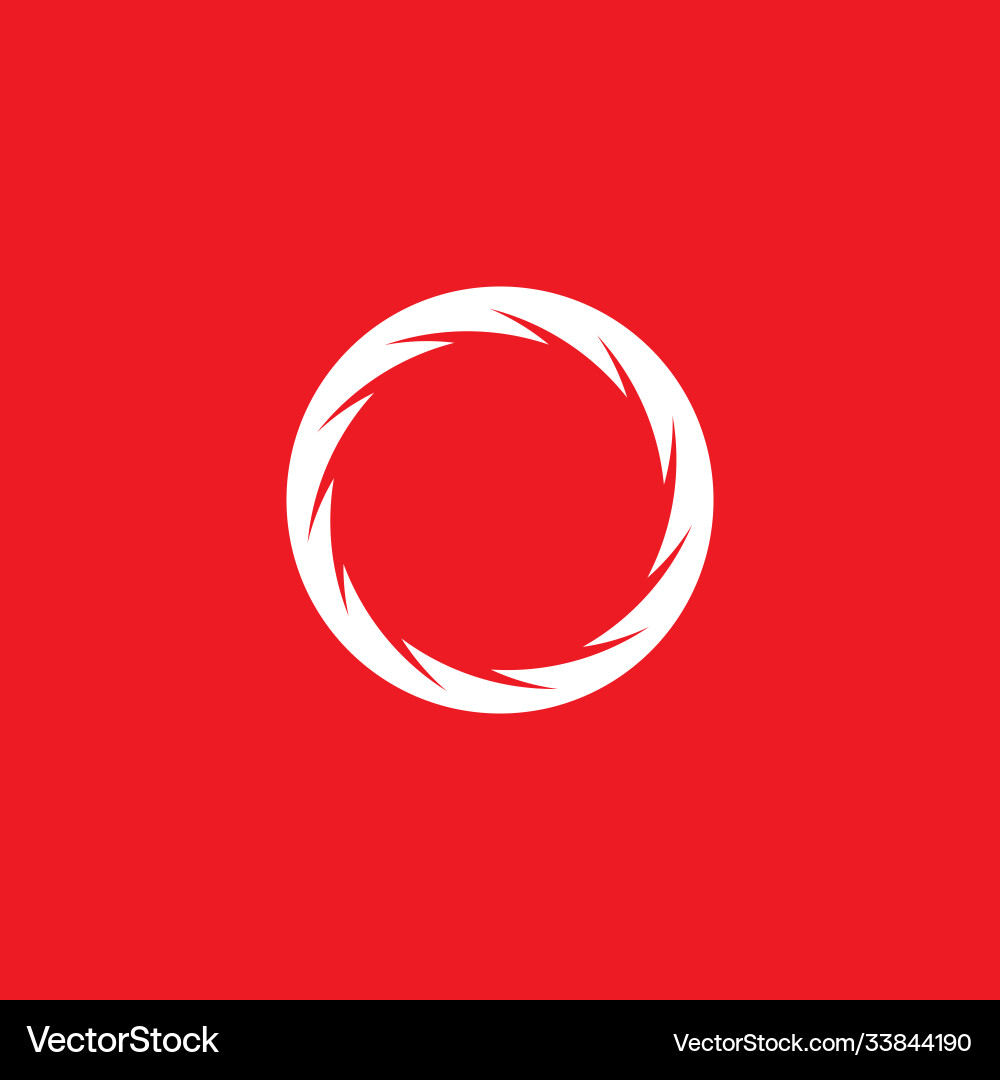 Vortex circle red icon logo Royalty Free Vector Image
