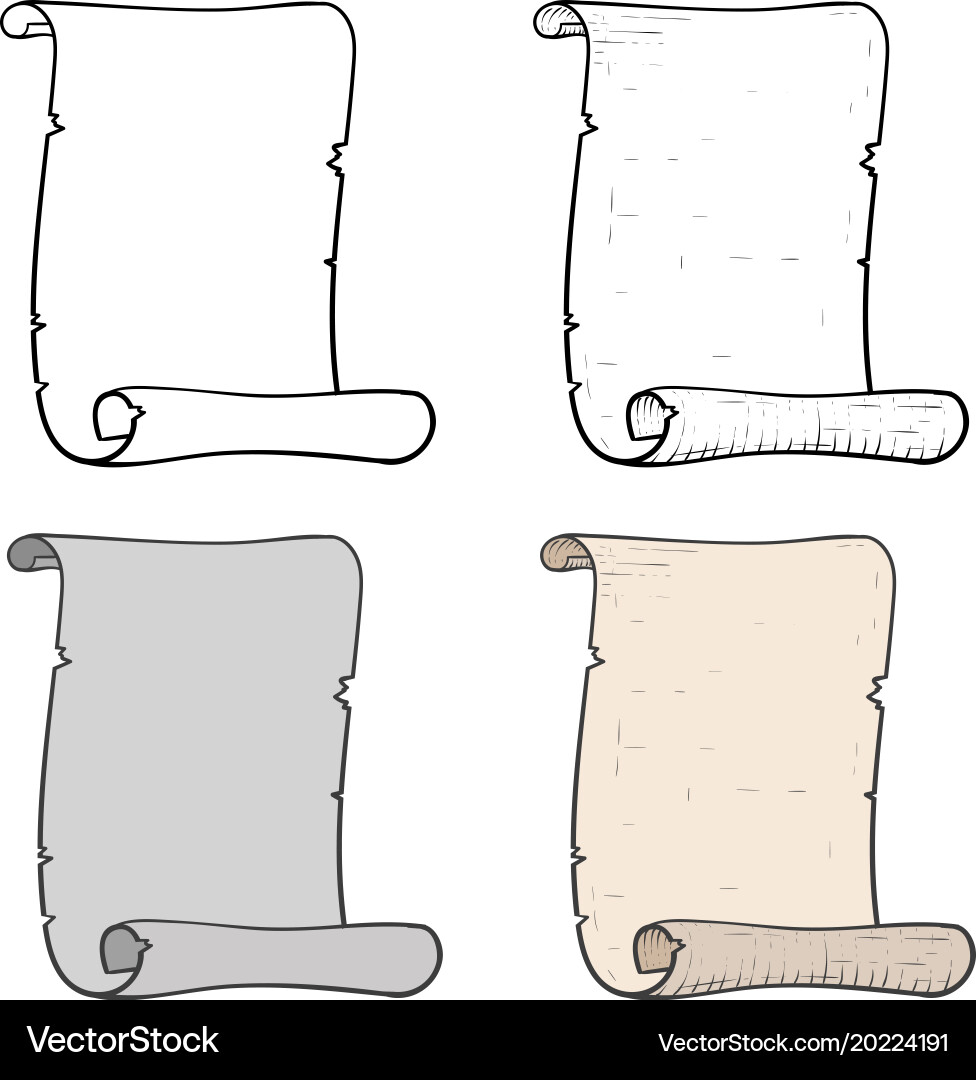 Antique Parchment Scrolls Royalty Free Vector Image