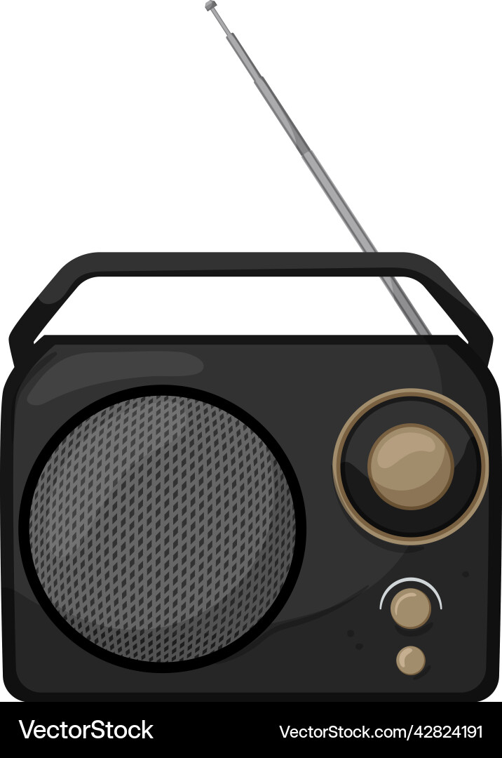 Communication radio music cartoon Royalty Free Vector Image