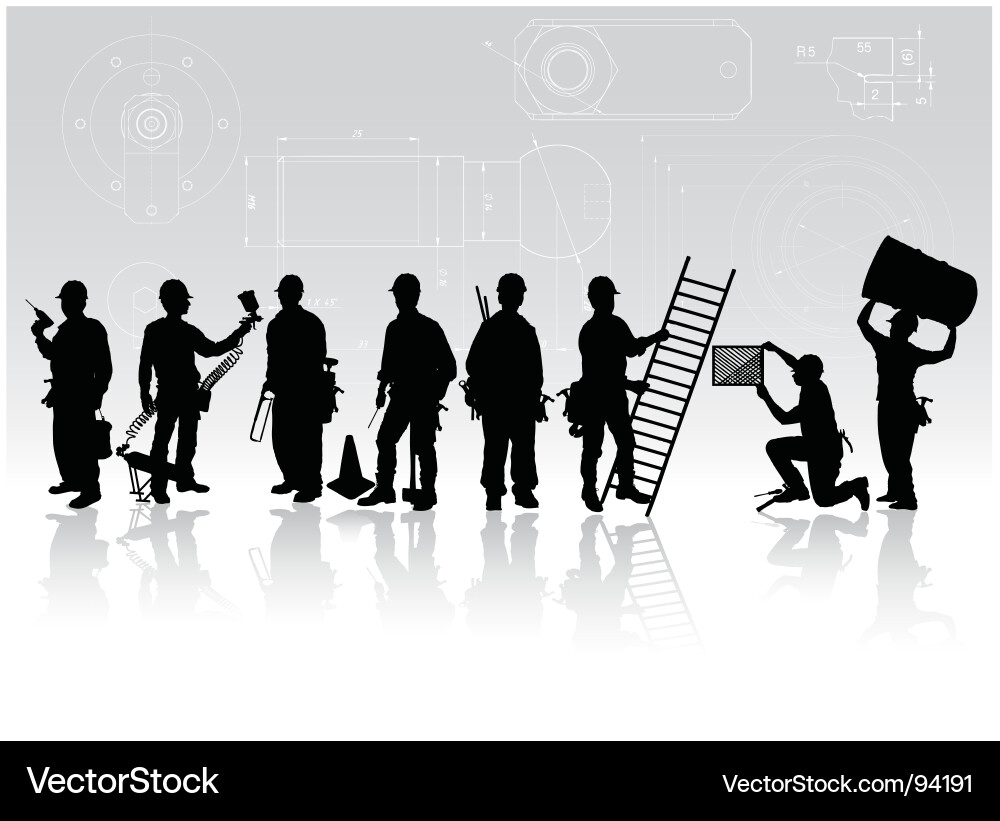 Construction workers Royalty Free Vector Image