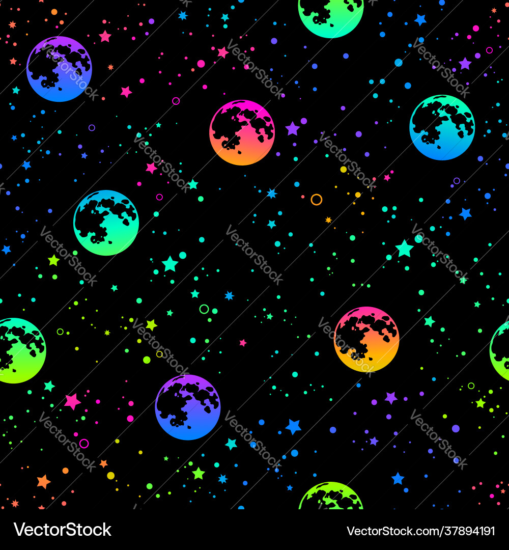 Cosmic Rainbow Starscape Royalty Free Vector Image