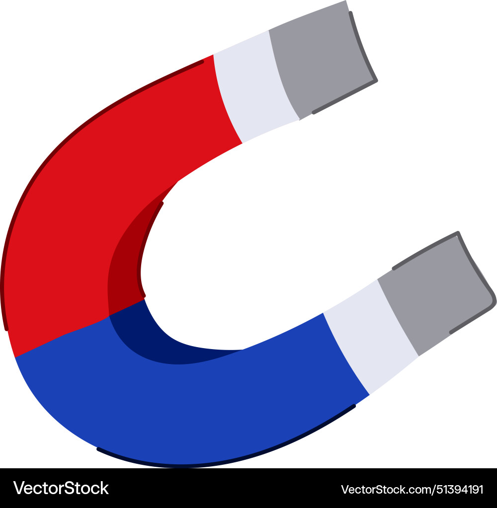 Electric magnet cartoon Royalty Free Vector Image