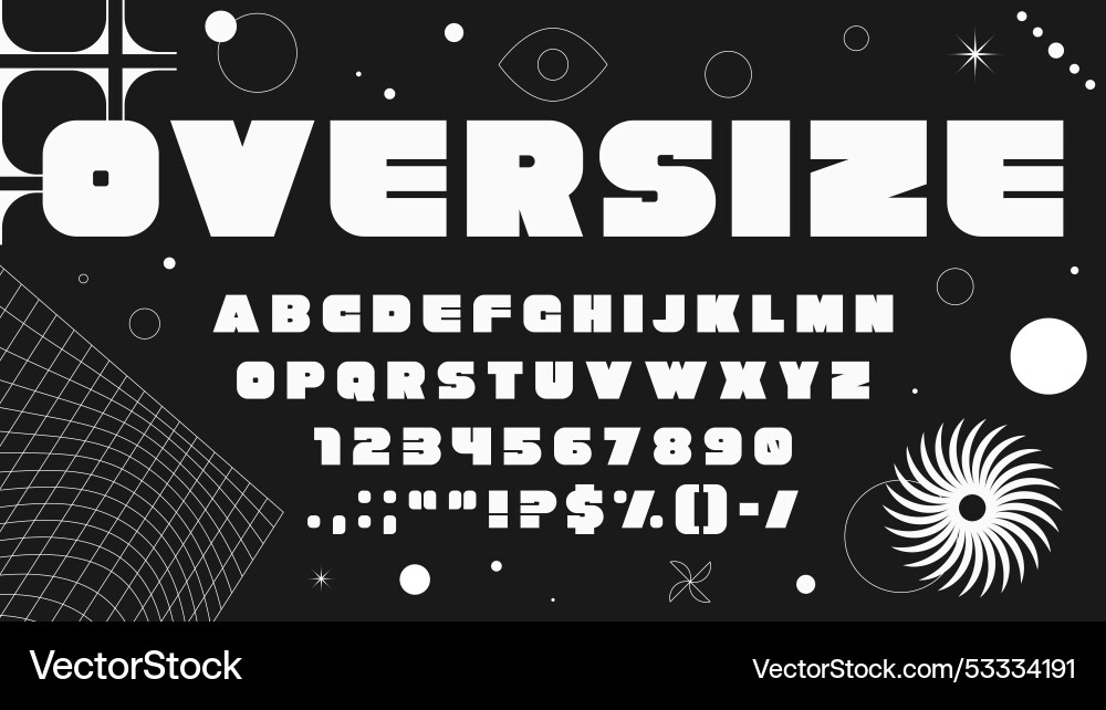 Fat brutal font modern bold typeface big letters Vector Image