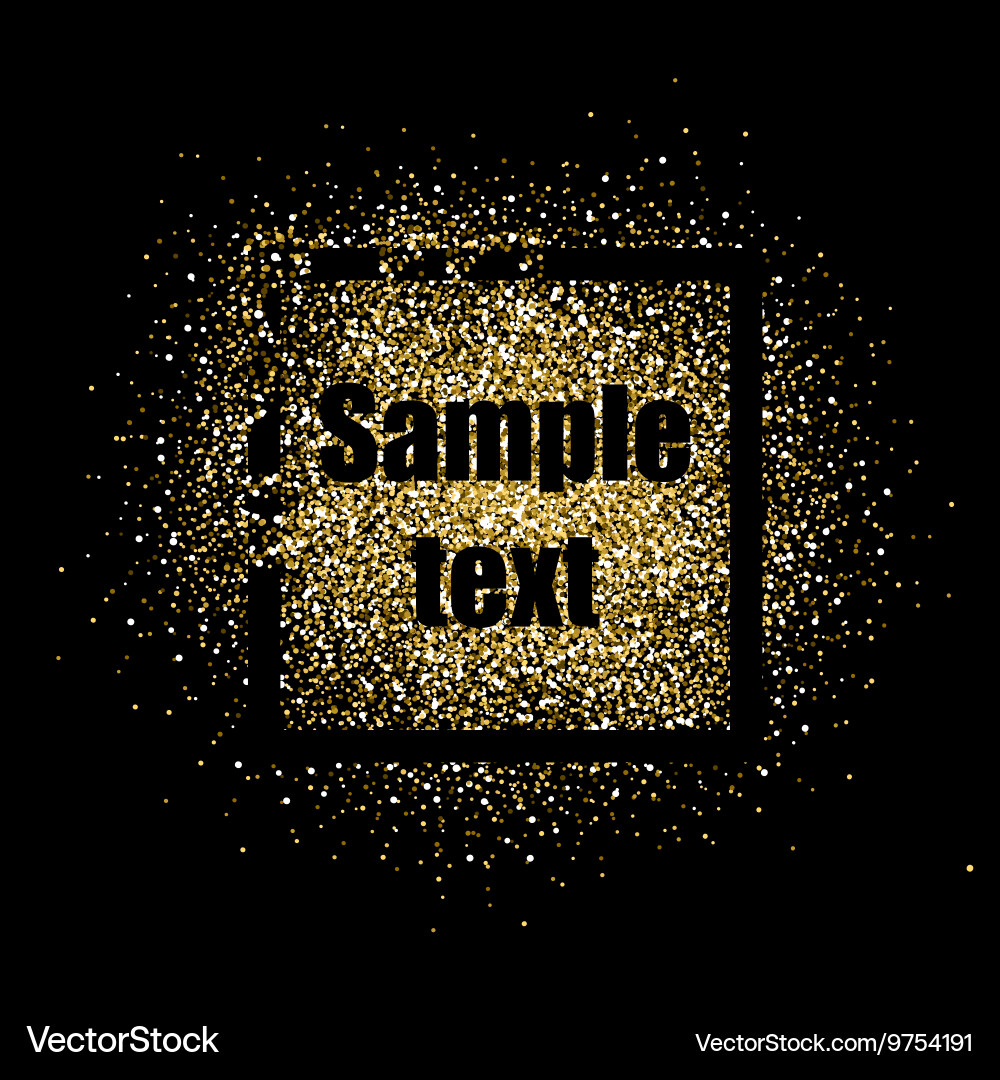 Gold glitter frame Royalty Free Vector Image - VectorStock
