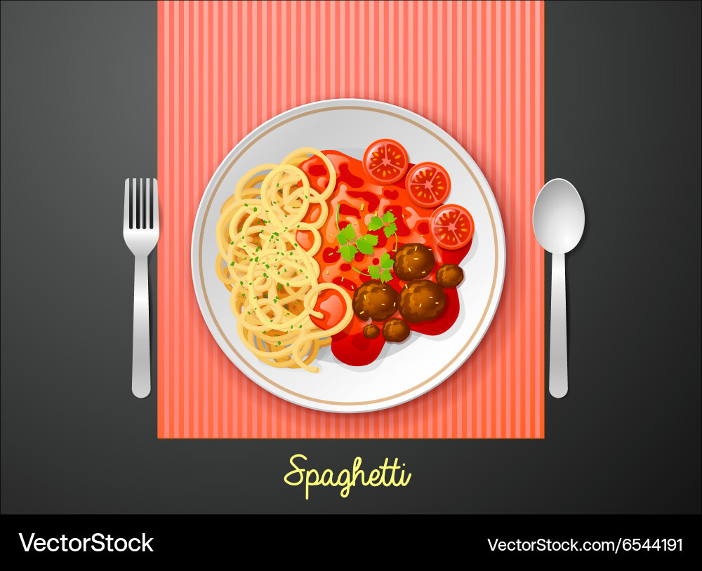 Spaghetti Royalty Free Vector Image - VectorStock
