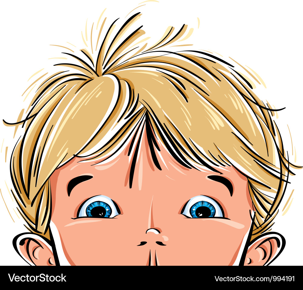 Surprised Young Boy Royalty Free Vector Image - VectorStock