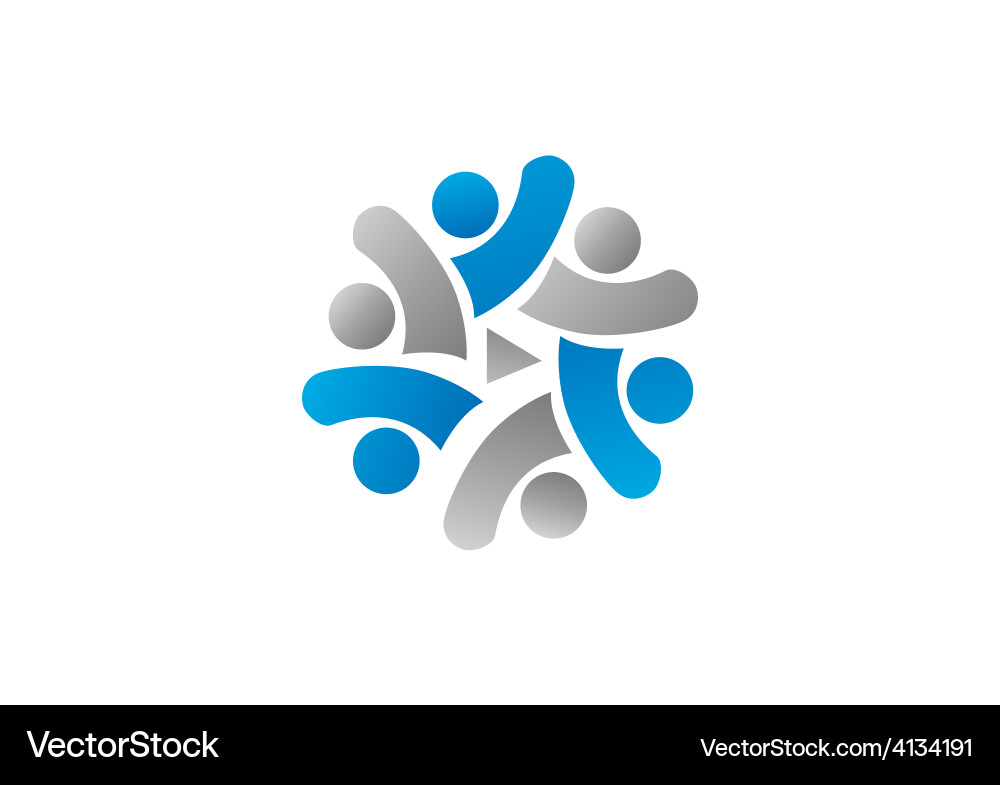 Teamwork & Collaboration Group Logo Royalty Free Vector