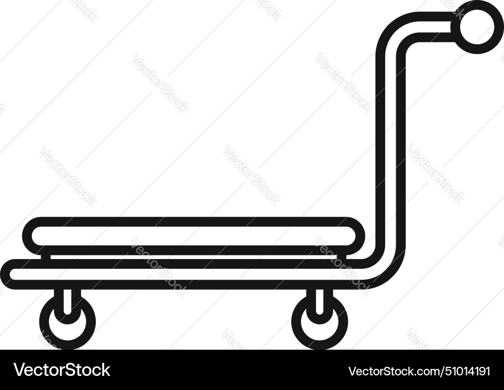 Tour delivery trolley icon outline help Royalty Free Vector