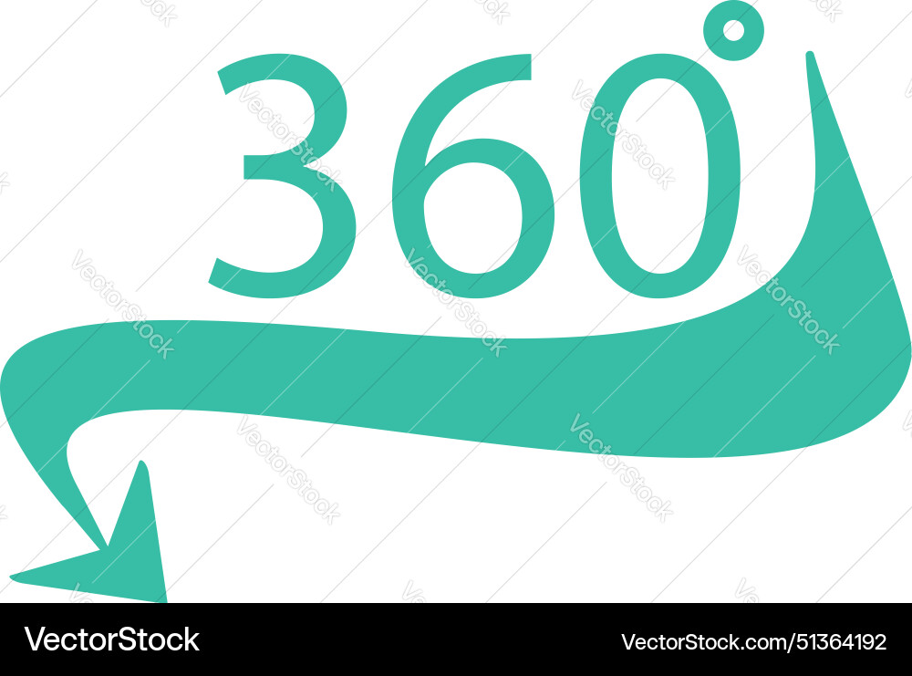360 degree view arrow concept icon Royalty Free Vector Image