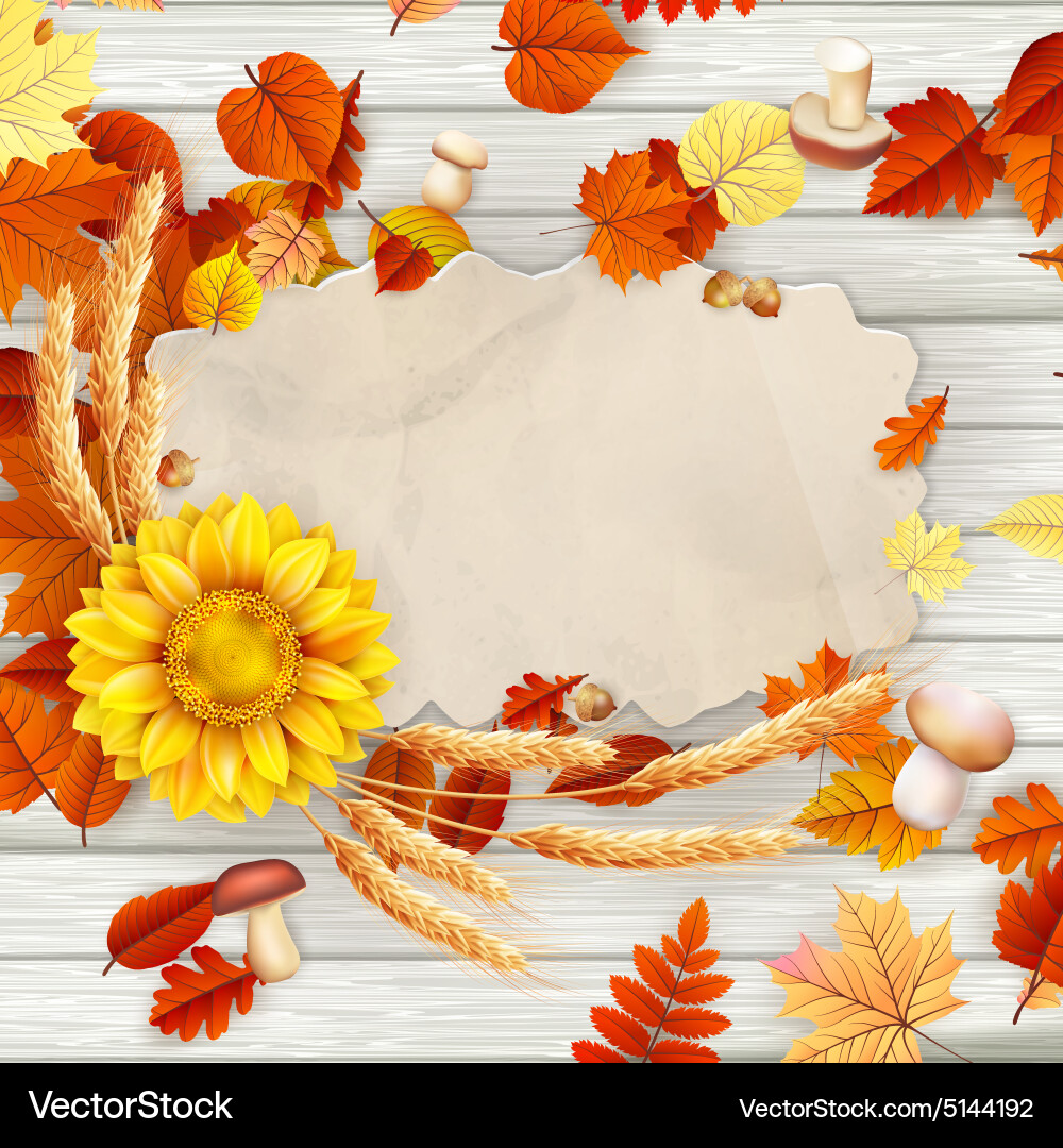 Autumn Leaf Background - Rustic & Warm Vector Image
