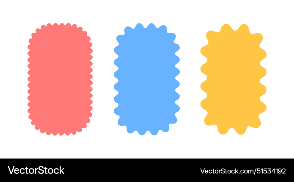 Cloudy wave curve edge frame wavy scalloped Vector Image