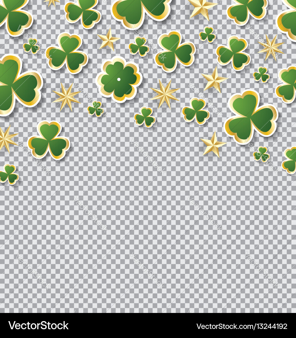 Clover pattern for st patricks day with copy Vector Image