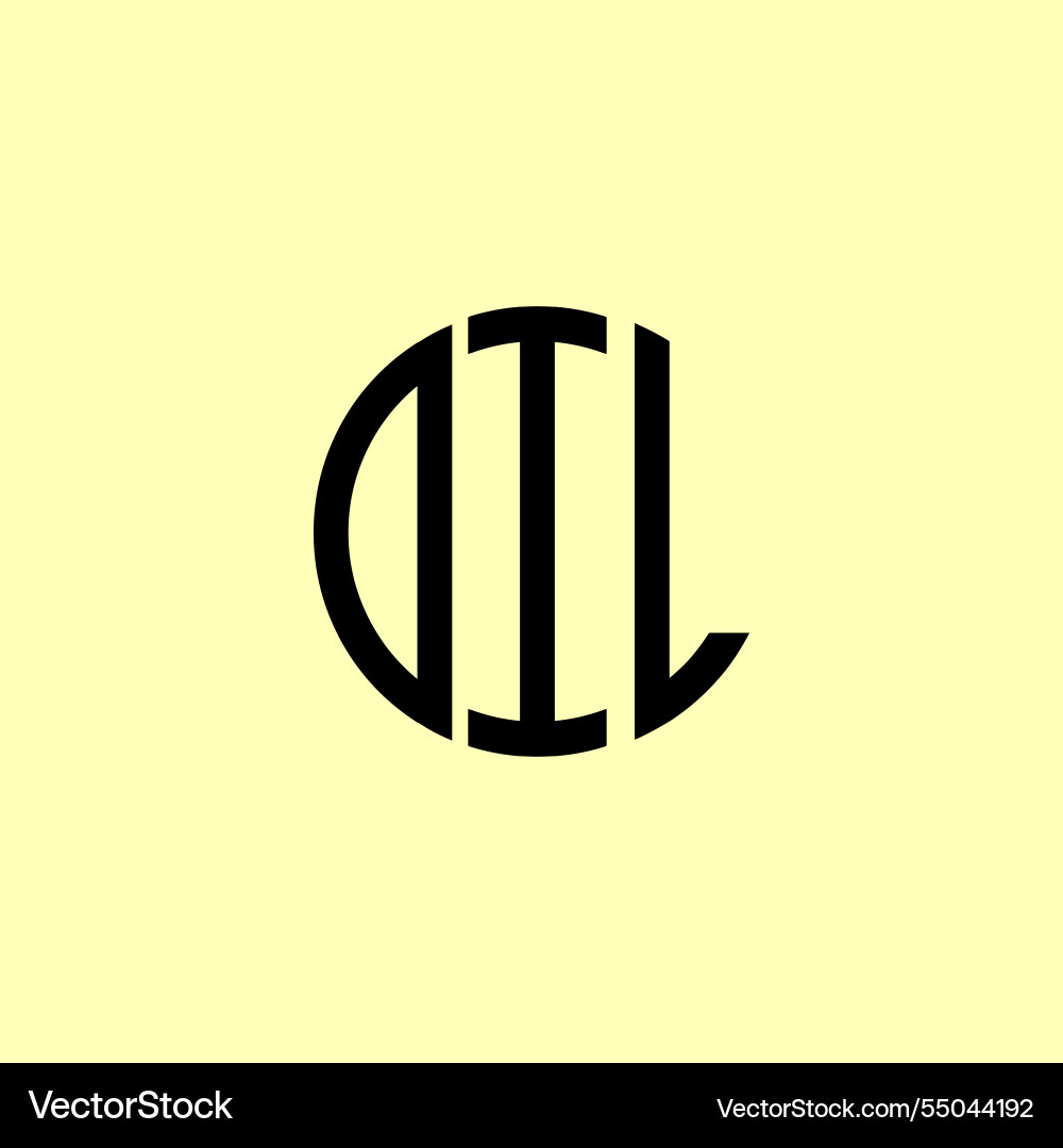 Creative rounded initial letters dil logo Vector Image