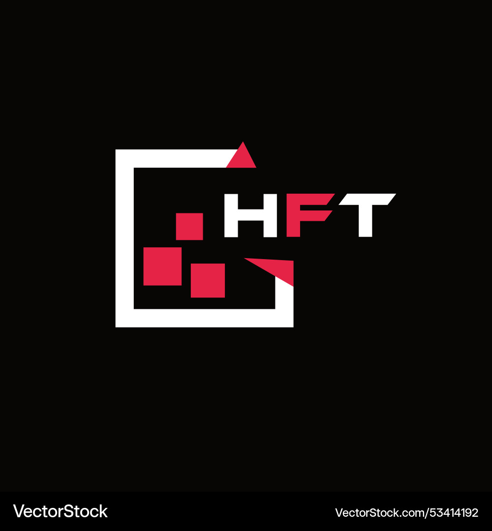 Hft creative minimalist letter logo unique Vector Image
