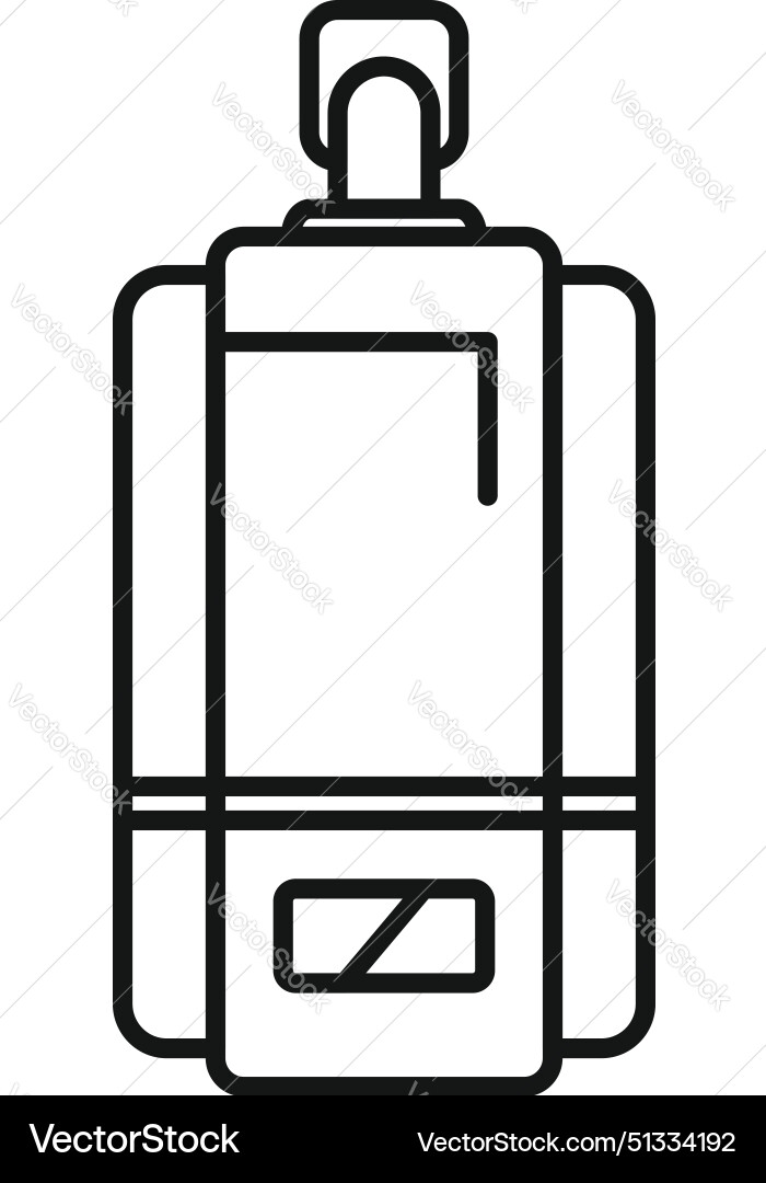 Line art of a travel backpack Royalty Free Vector Image