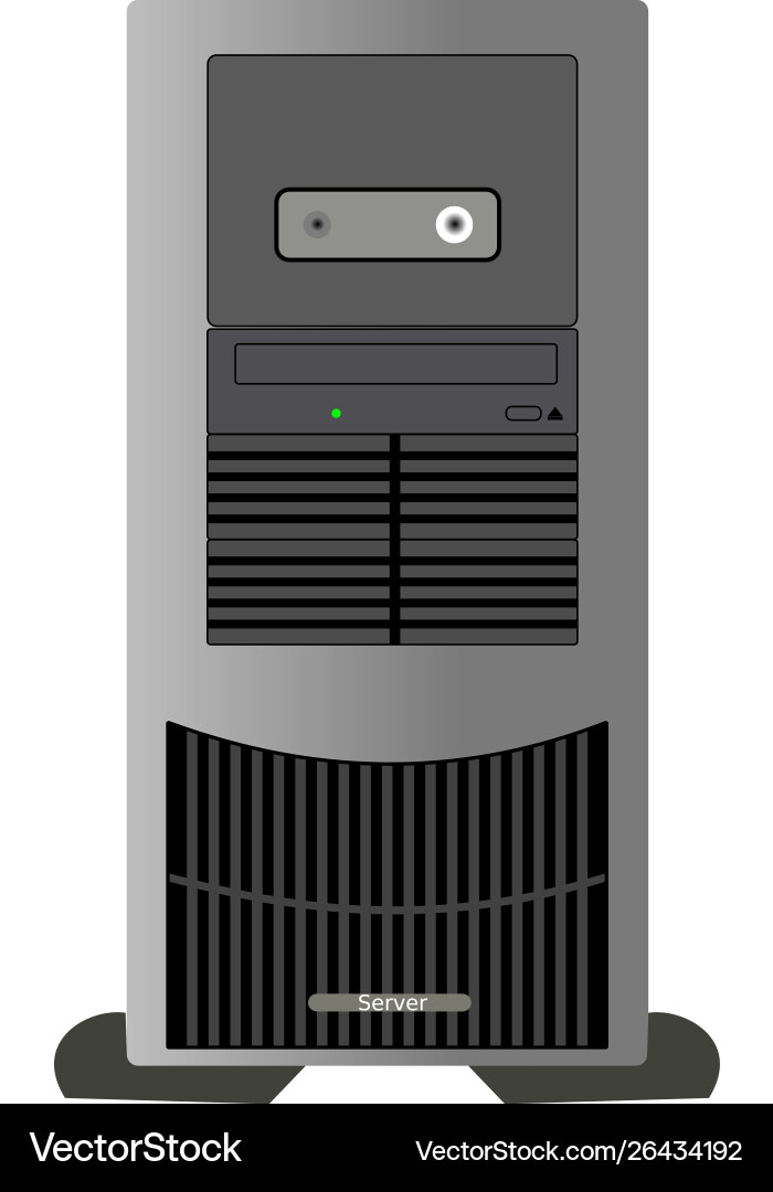 Server tower Royalty Free Vector Image - VectorStock