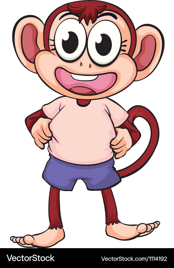 Smiling monkey Royalty Free Vector Image - VectorStock