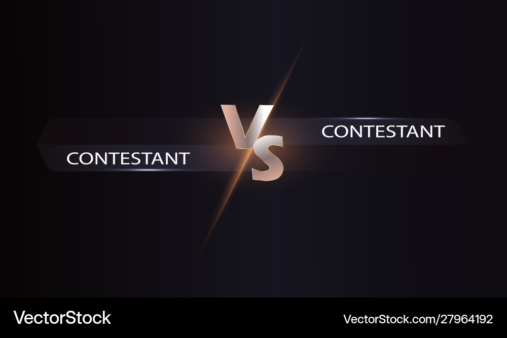 Versus screen vs battle headline conflict duel Vector Image