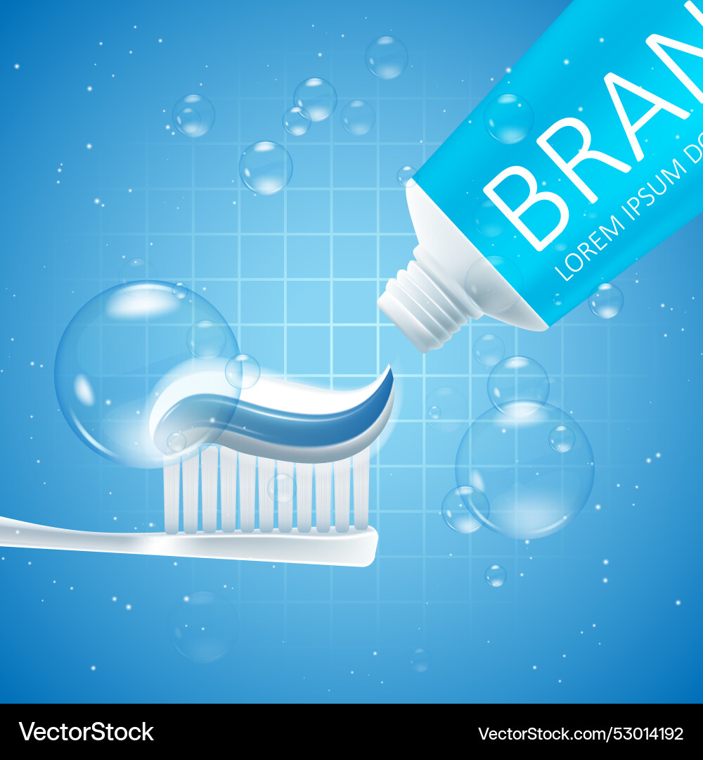 Whitening toothpaste ads Royalty Free Vector Image