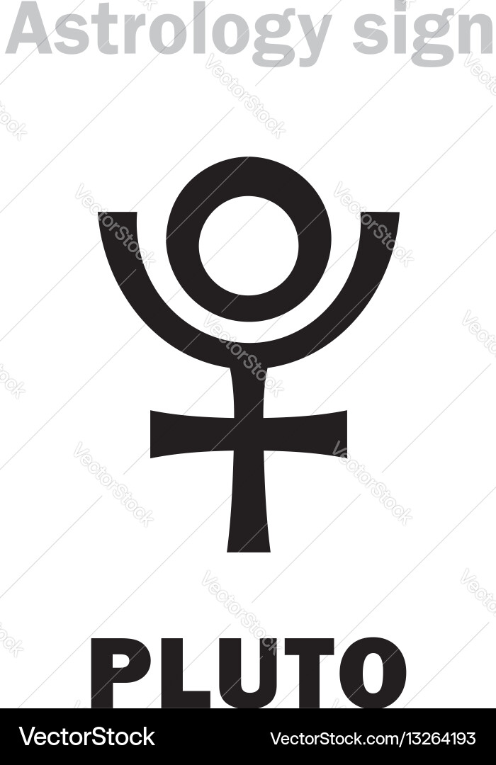 Astrology planet pluto Royalty Free Vector Image