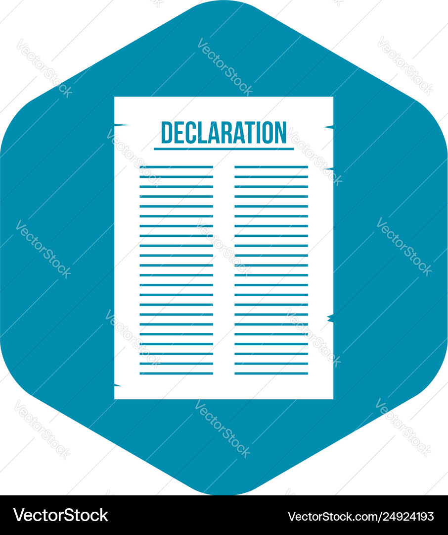 Declaration independence icon simple style Vector Image