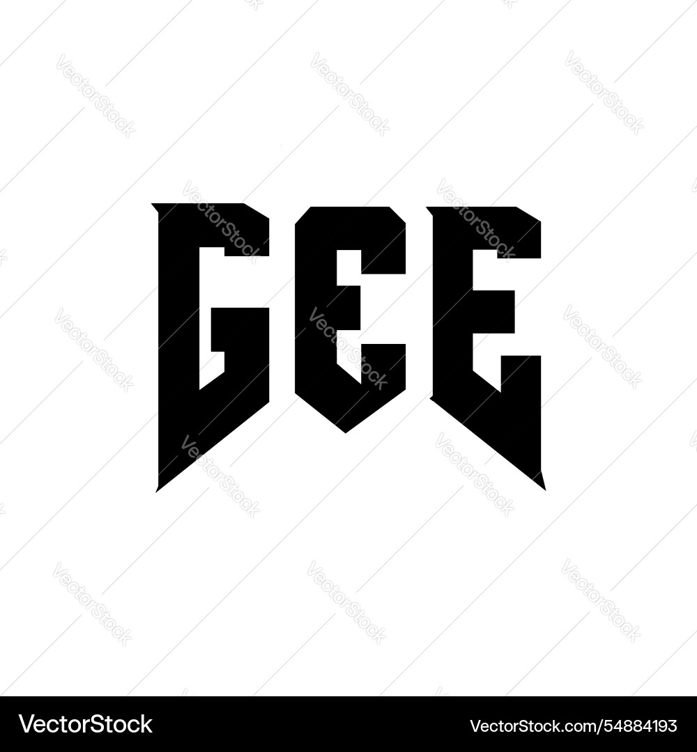 Gee letter logo design for technology company Vector Image