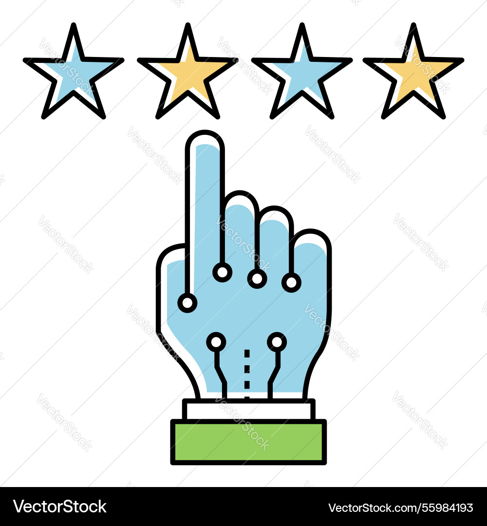 Machine learning review and digital assessment Vector Image