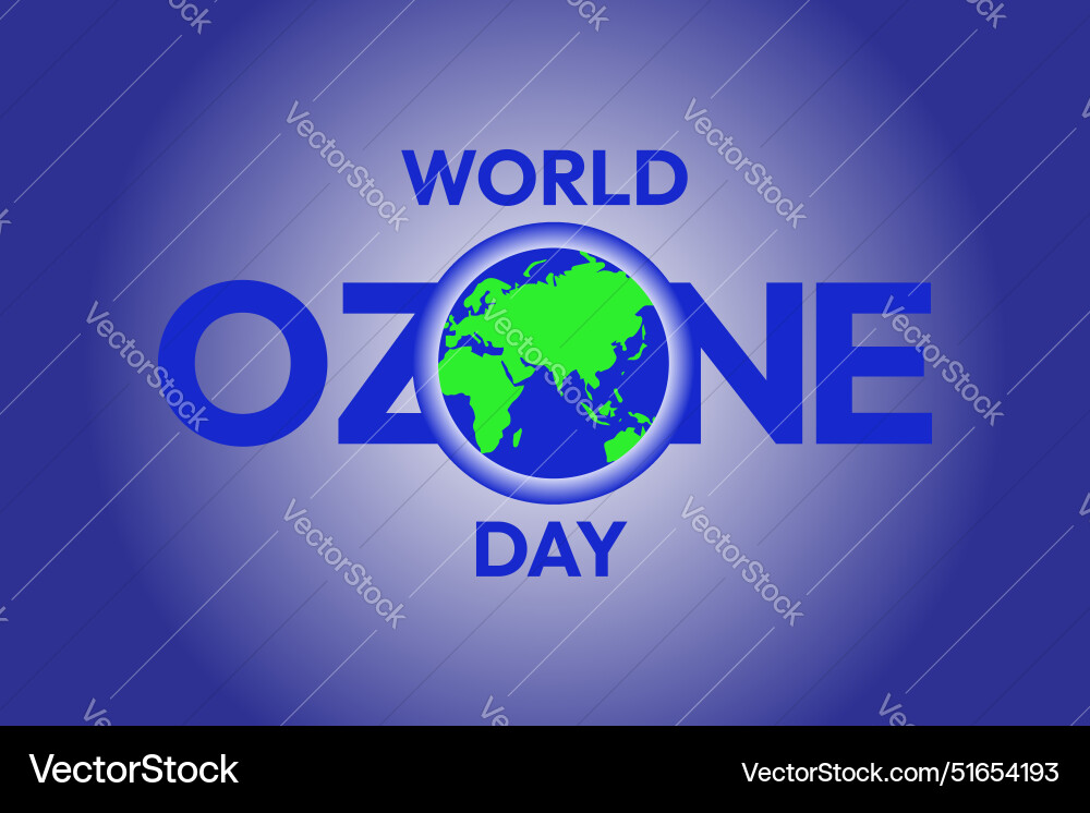 Ozone world day design layer Royalty Free Vector Image