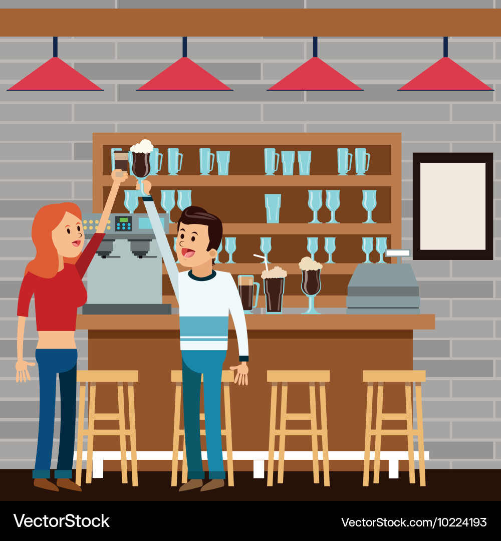 People coffee break shop icon graphic Royalty Free Vector