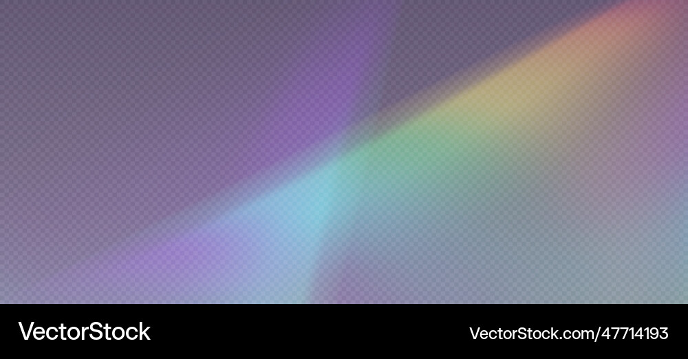 Rainbow refraction overlay prism light effect Vector Image